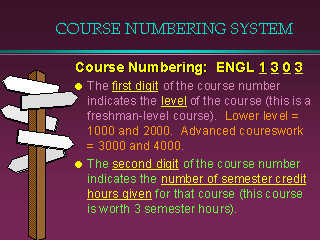 COURSE NUMBERING SYSTEM