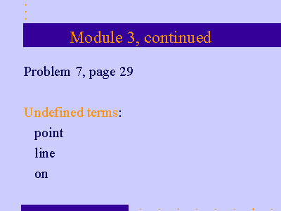 Module 3, continued