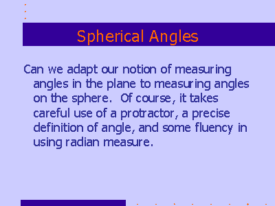 Spherical Angles