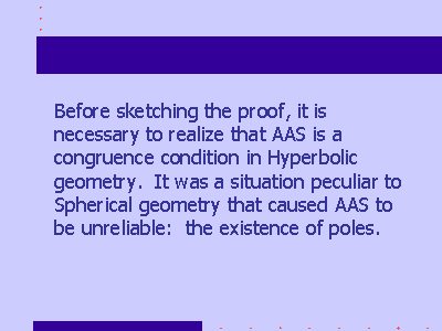 Before sketching the proof, it is necessary to realize that AAS is a ...